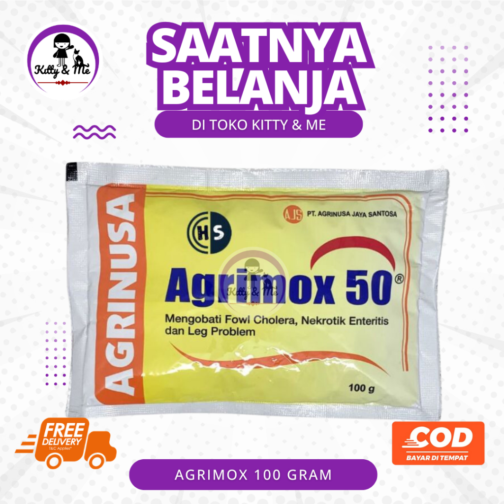 Jual AGRIMOX 50 100 GRAM - Antibiotik Untuk Pencernaan dan Spektrum ...
