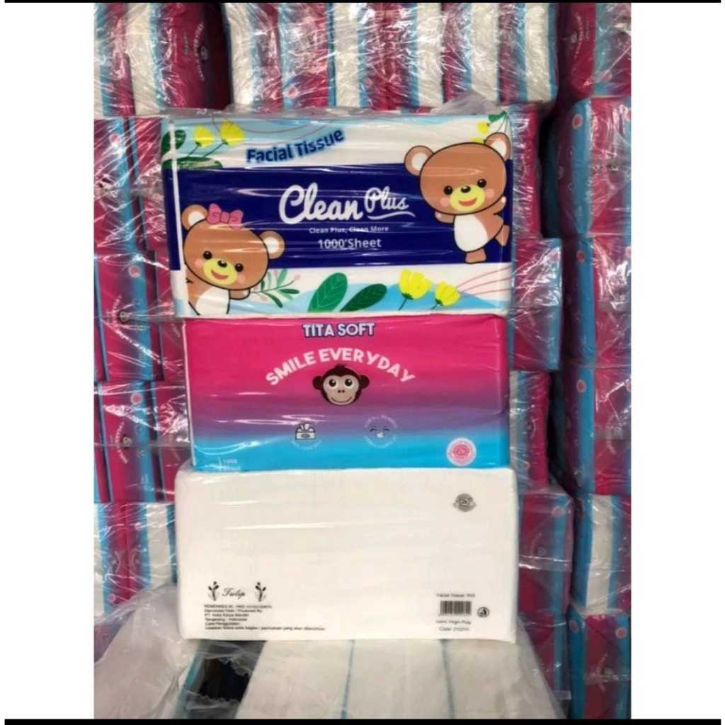 Jual Tisu Wajah Titasoft / Clean Plus 1 kg Tissue Kiloan 1000gram ...