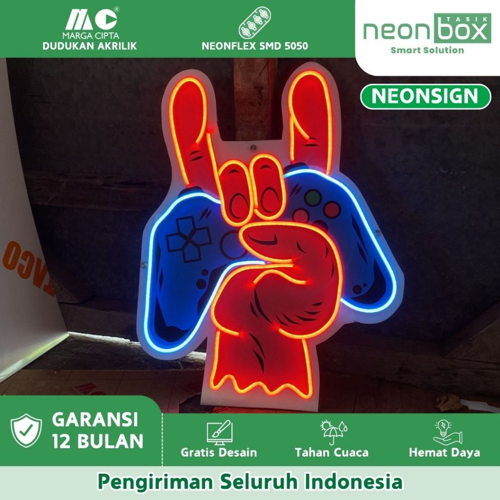 Jual Neon Sign Game PS Neon Sign Flex Custom Nama LED 12v Neon Flex ...