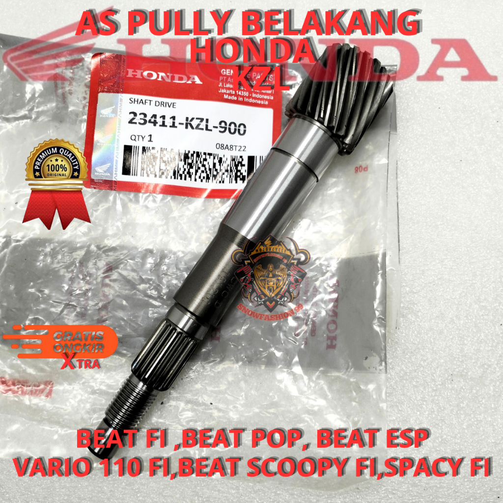 Jual AS PULLY BELAKANG HONDA BEAT FI KZL AS PULLEY VARIO 110 FI,SPACY ...