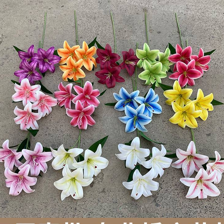 Jual ANEKA FLORIST - BUNGA LILY 3 KUNTUM - BUNGA LILY LATEX - BUNGA ...