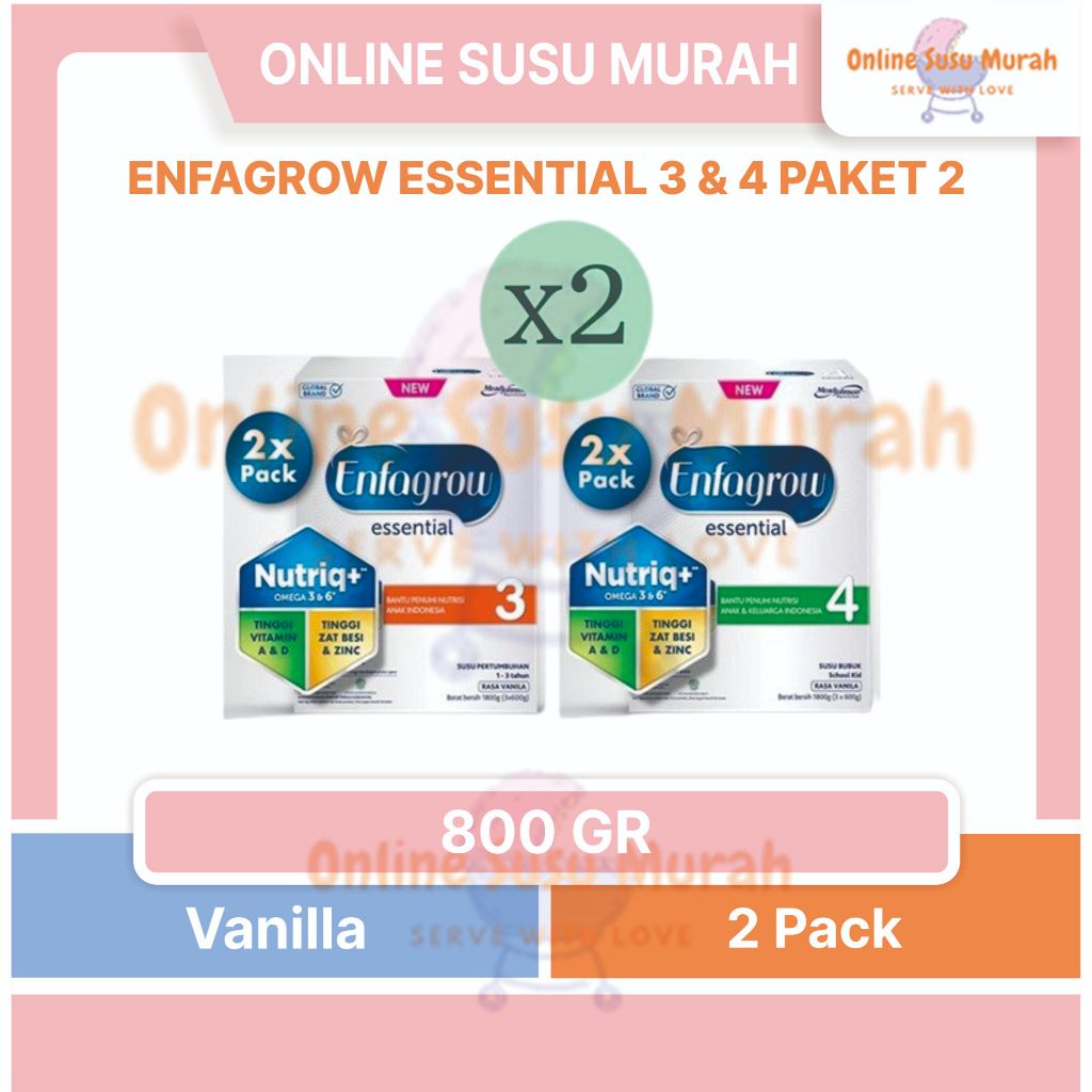 Jual ENFAGROW ESSENTIAL 3 4 PAKET 2 KOTAK 800GR TAHAP 3 1-3 THN TAHAP 4 ...