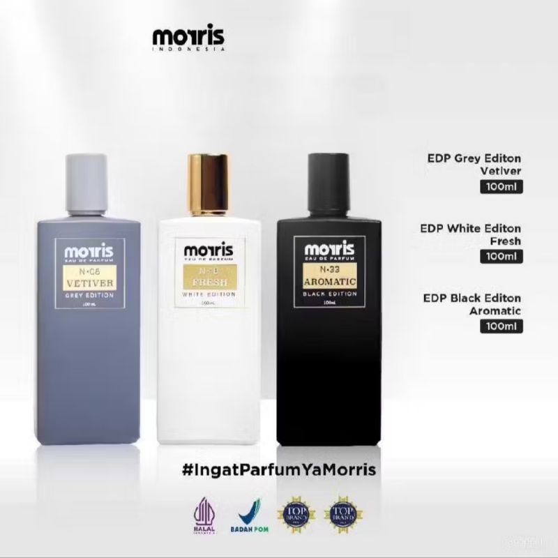 Jual Morris EDP Grey Edition / White edition 100ml | Shopee Indonesia