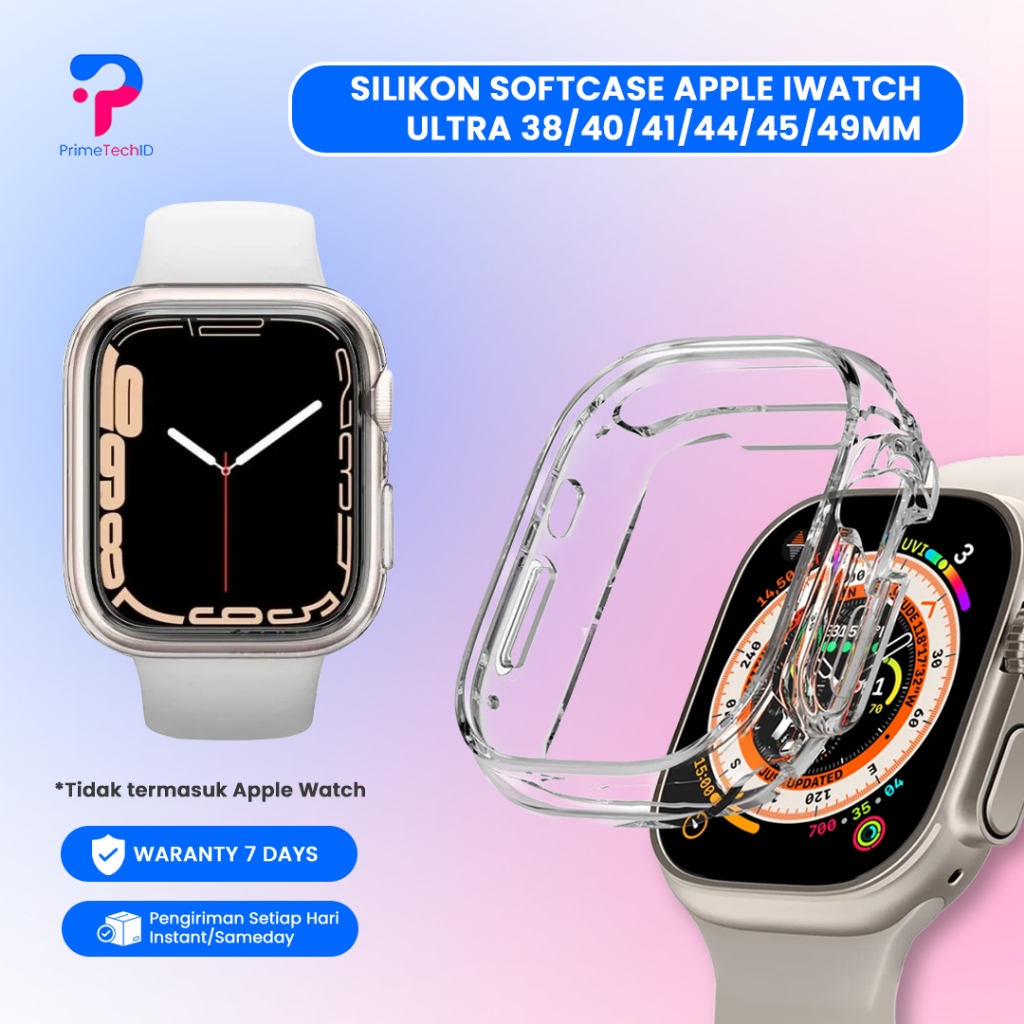 Jual Case Apple Watch Series 10 9 8 7 ULTRA SE 6 5 4 3 2 Transparan ...