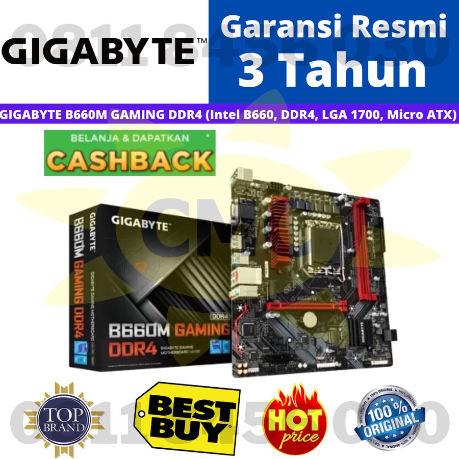 Jual Gigabyte B660M GAMING DDR4 Motherboard LGA1700 B660 DDR4 USB3.2 SATA3 | Shopee Indonesia
