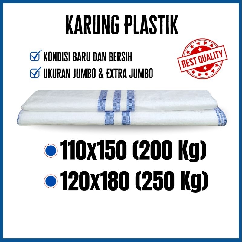 Jual Karung plastik PUTIH baru dan bersih ukuran 110x150 | 120x180 ...