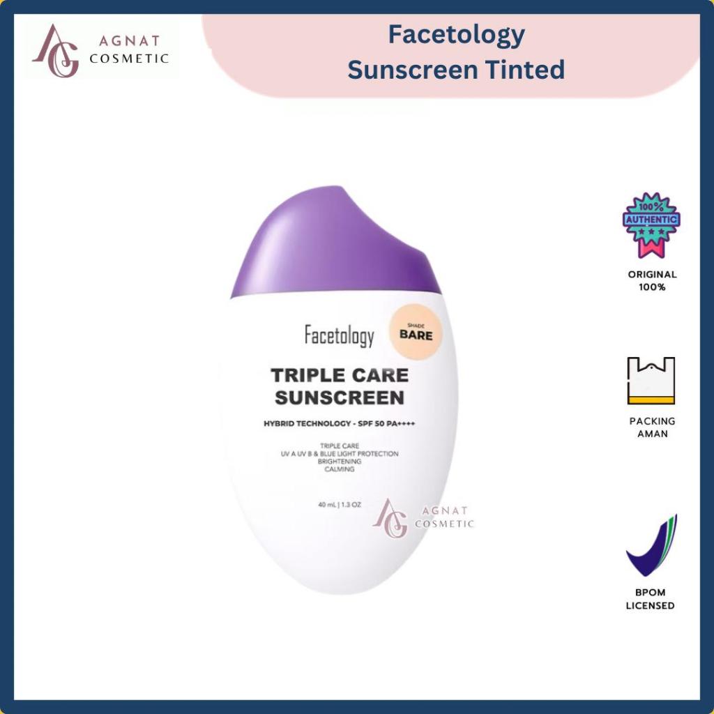 Jual Facetology Triple Care Sunscreen Tinted SPF 50 PA++++ 40ML ...