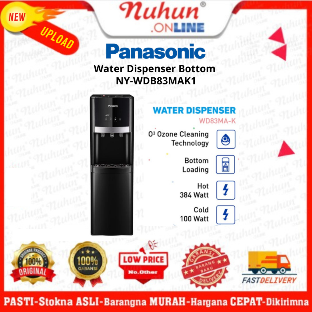 Jual Panasonic Water Dispenser Bottom NY-WDB83MAK1 Loading - Black ...