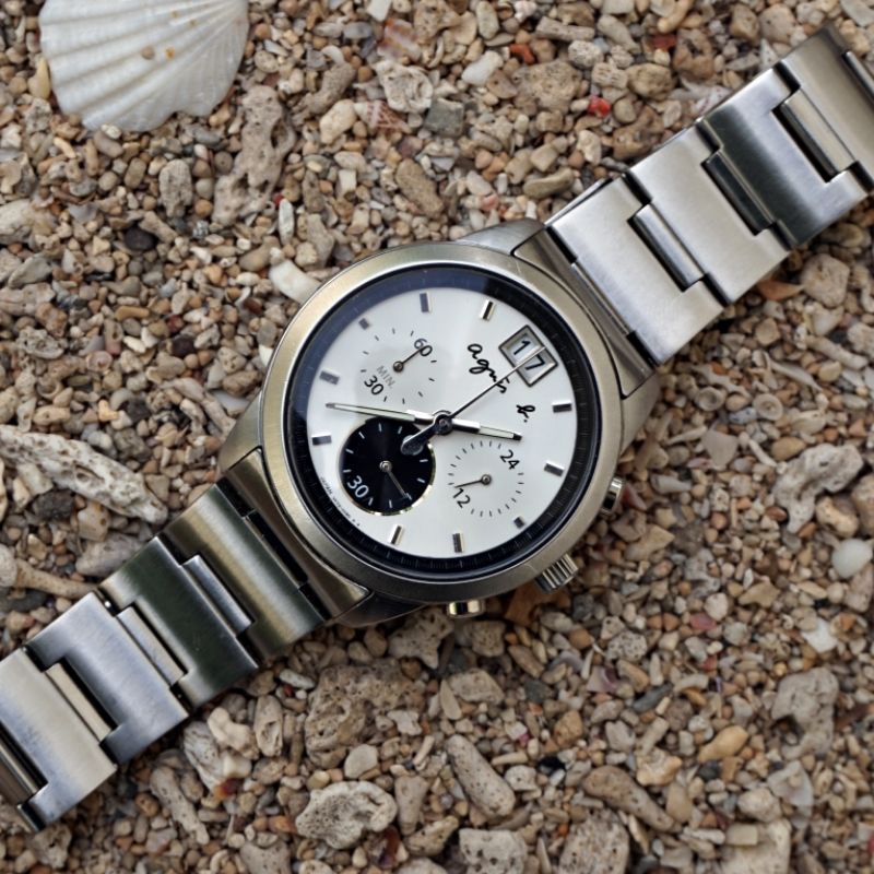 Jual Agnes B homme Paris by Seiko Chronograph Jam Tangan pria | Shopee ...