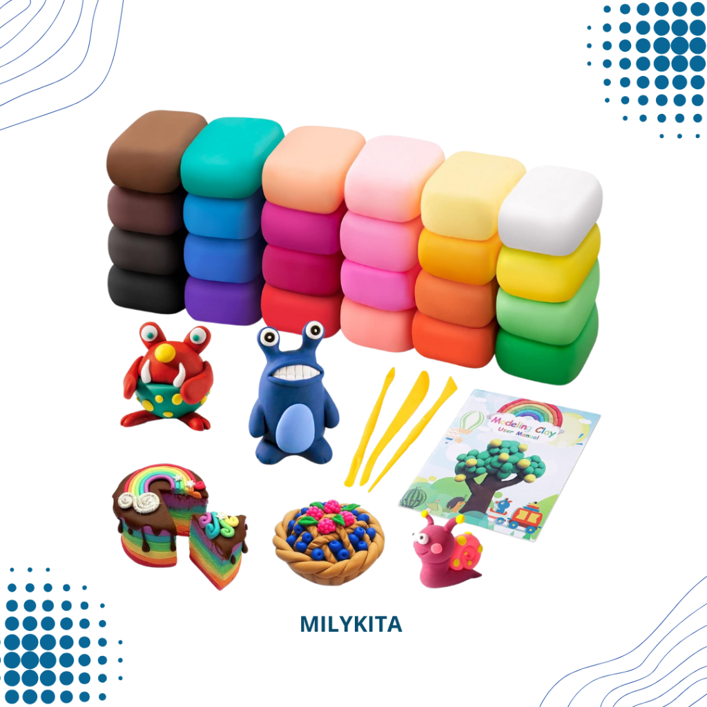 Jual Mainan Anak Clay Polymer 12 PCS Clay 12 Warna Edukasi Kreatif ...