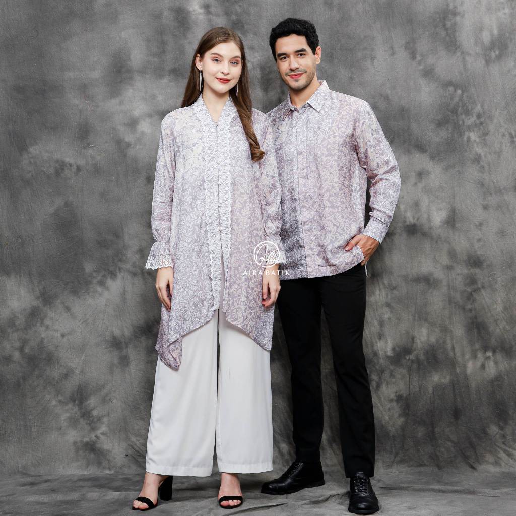 Jual AIRA BATIK_ Zara Motif Batik Couple I Only Tunik Couple I Tunik ...