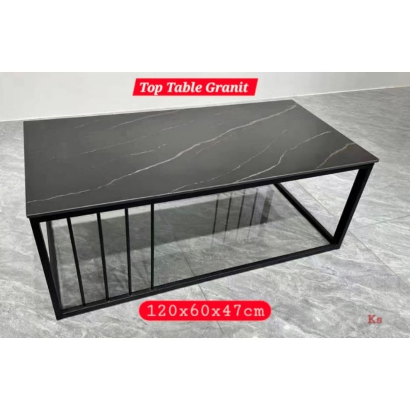Jual Meja Tamu Granit 120cm Meja Kopi Coffee table meja teras meja ...