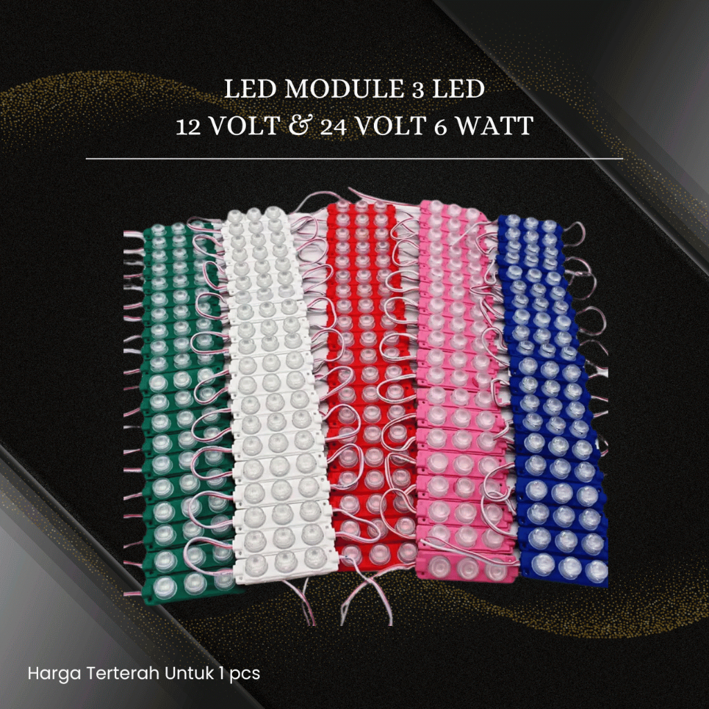 Jual Modul LED 12 Volt & 24 Volts 6 Watt 3 LED/ 3 Mata | Shopee Indonesia