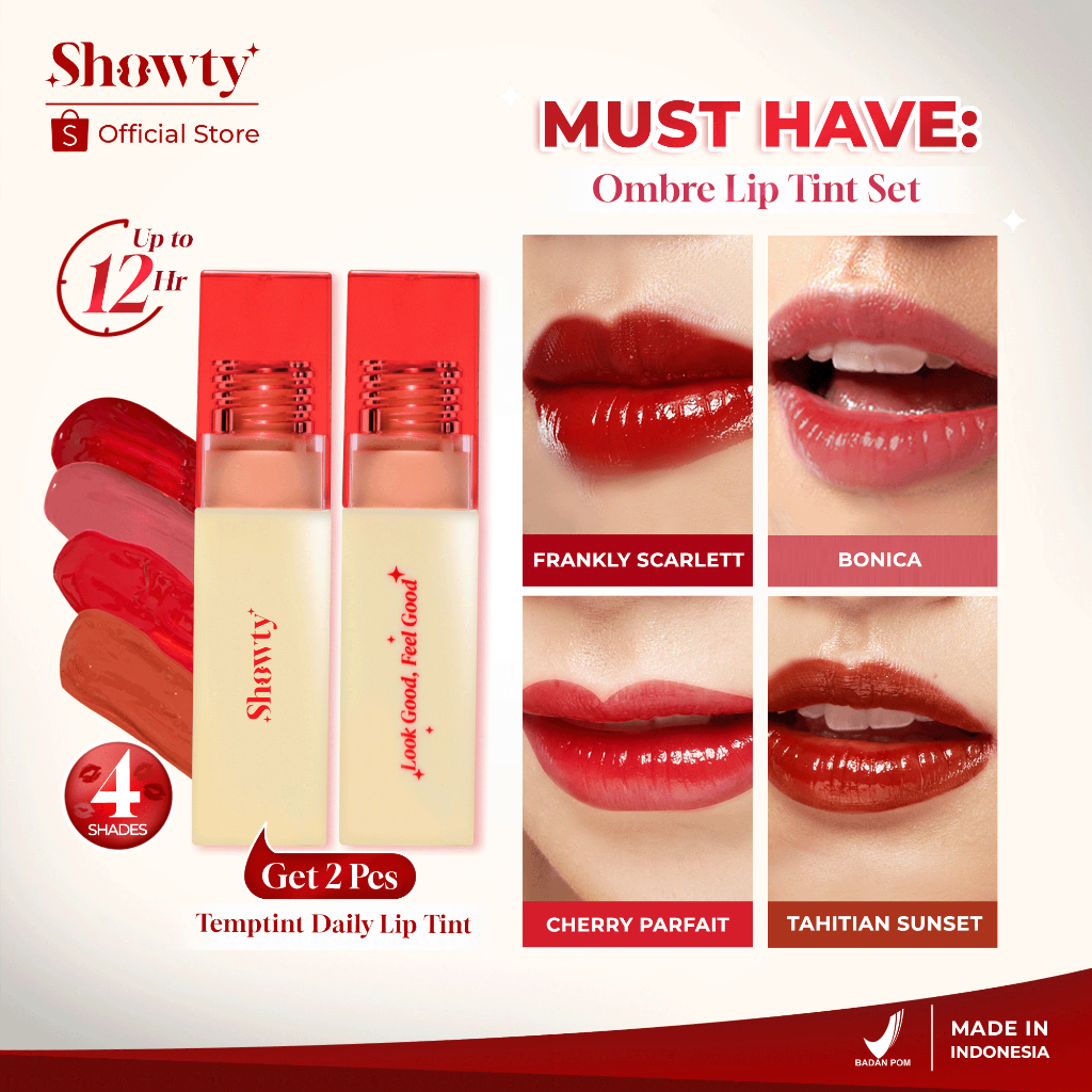 Jual Showty Special Ombre Package Tempting Daily LipTint Tahan Hingga ...