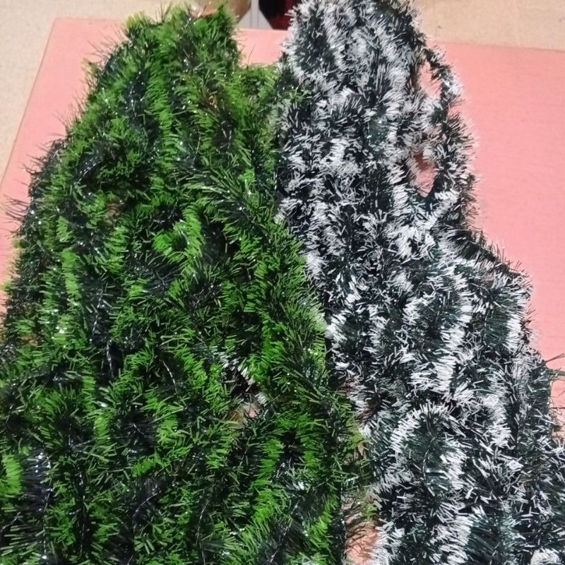 Jual Slinger Natal Snow Salju/ Slinger Hijau Putih / slinger tipis ...