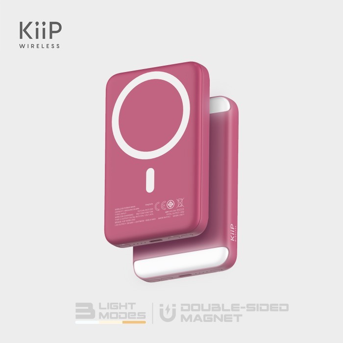 Jual KIIP WIRELESS EW71 POWERBANK DUAL MAGNETIC FILL LIGHT FAST CHARGE ...