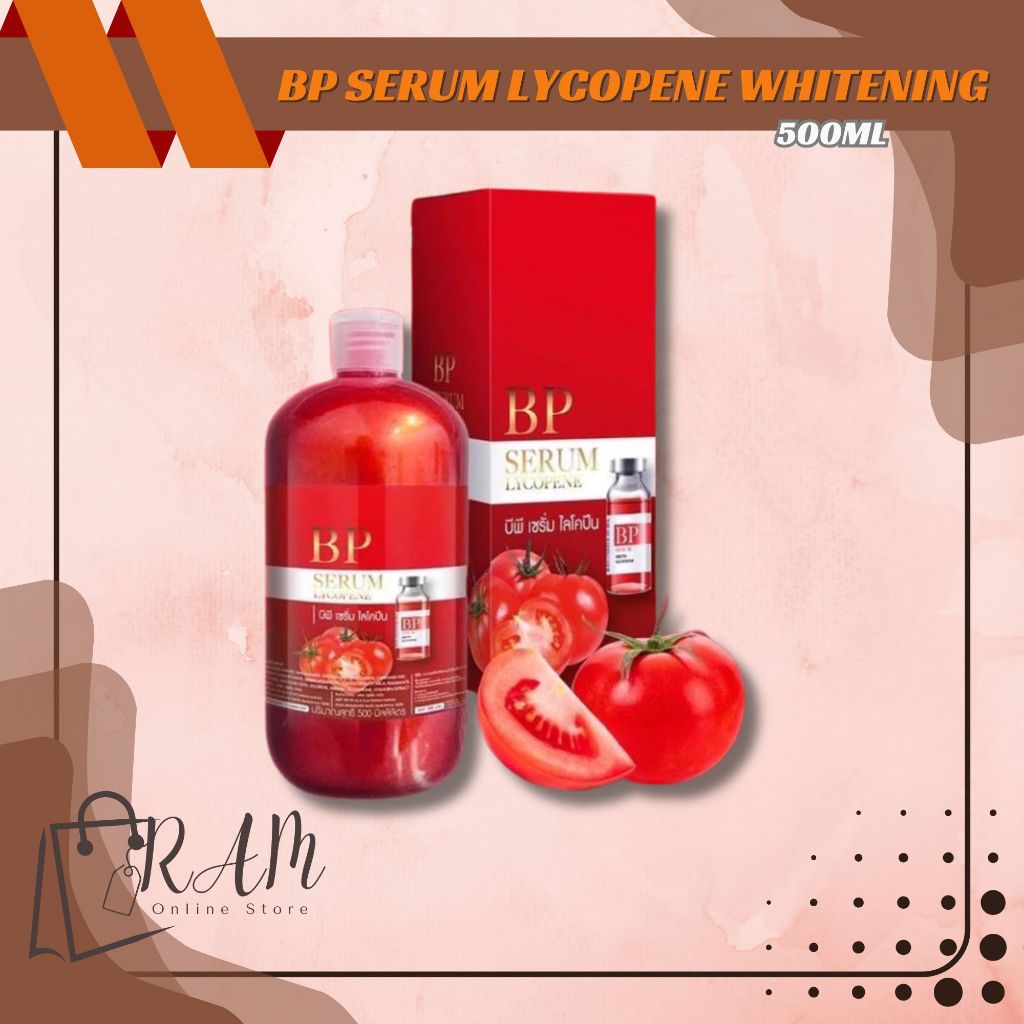 Jual BP SERUM LYCOPENE ARBUTIN GLUTATHIONE WHITENING BODY SERUM 500ML ...