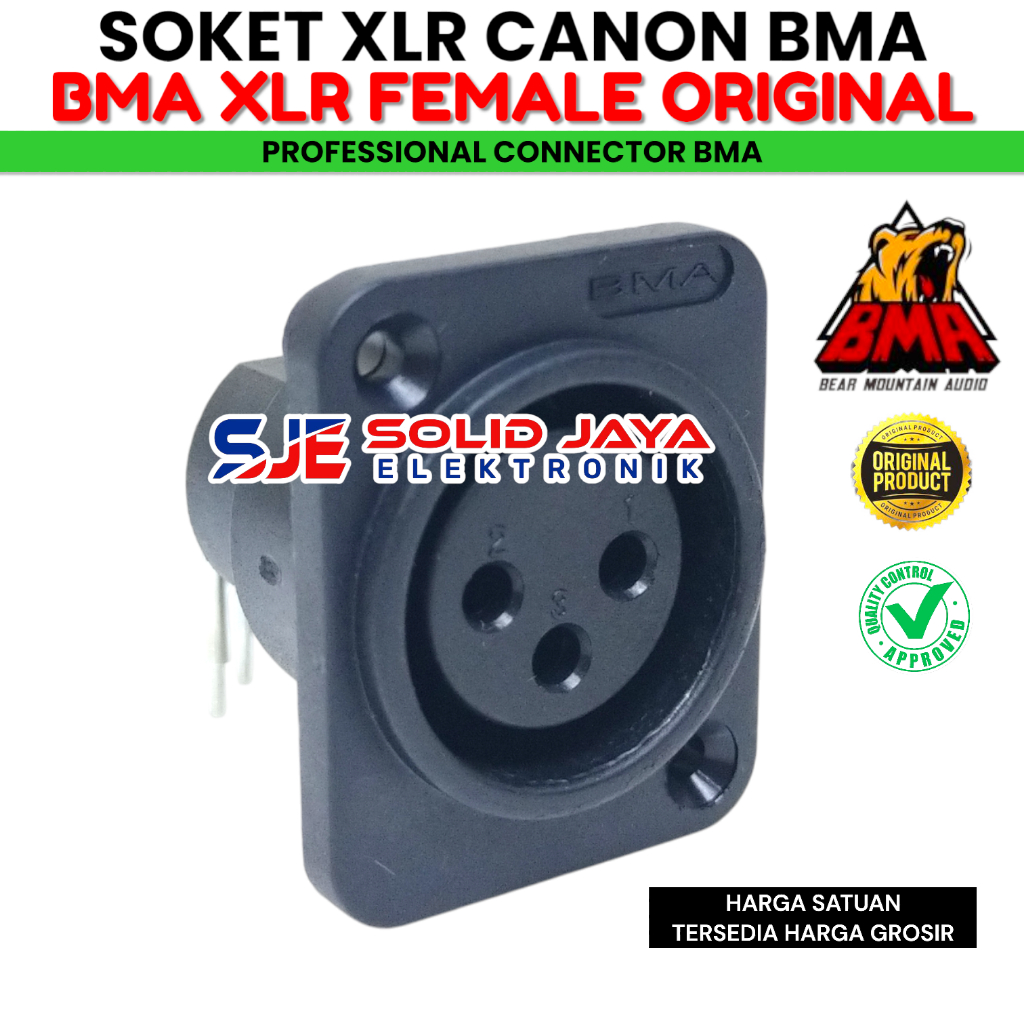 Jual SOKET CANON BMA FEMALE SOKET XLR FEMALE BMA SOCKET CANON XLR CEWE ...