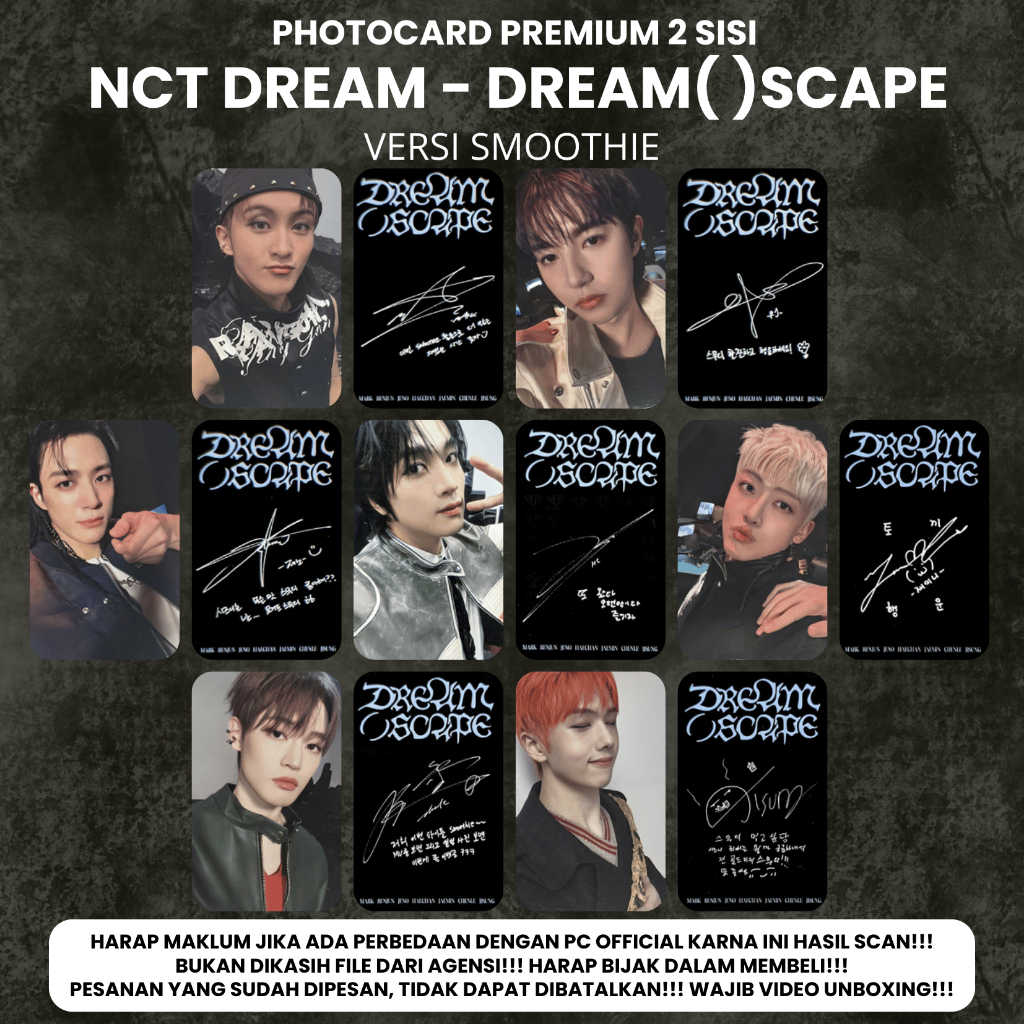 Jual REPLIKA UNOFFICIAL PHOTOCARD NCT DREAM DREAM SCAPE - Unofficial Photocard Nct Dream Mark ...