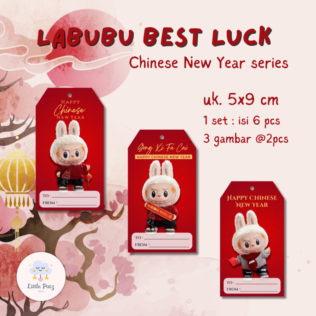 Jual BEST SELLER CNY 2025!! LABUBU BEST LUCK CHINESE NEW YEAR SERIES Hang Tag TO + FROM/ Hang ...