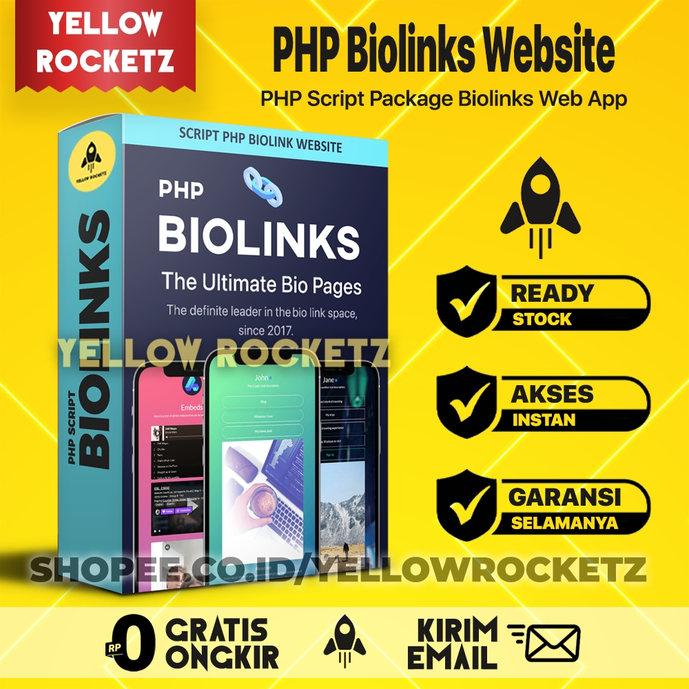 Jual SCRIPT PHP BIOLINKS - Bio Link & URL Shortener untuk Social Media | Shopee Indonesia