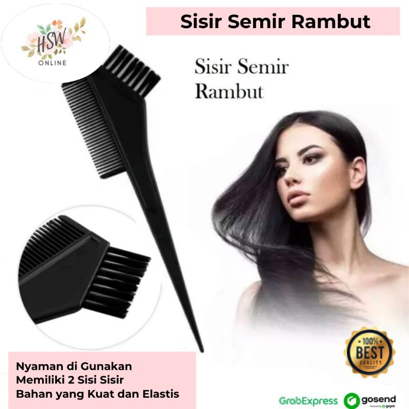 Jual Sisir Semir Rambut 2 Sisi Kuas Mewarnai Rambut 2in 1 Hair Cream ...