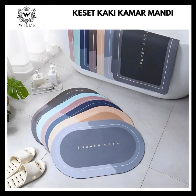 Jual KITCHENWARE Keset Kaki Diatomite Nyerap Air / Alas kaki Diatomite ...