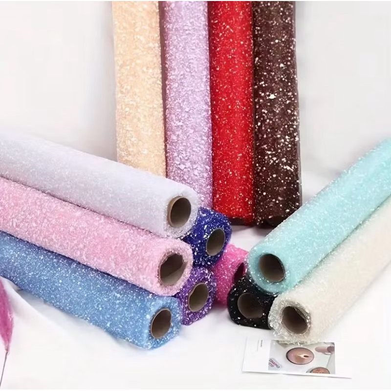 Jual (SELEMBAR) TILE SALJU / TILE JARING / SNOWY MESH WRAPPING FLOWER ...