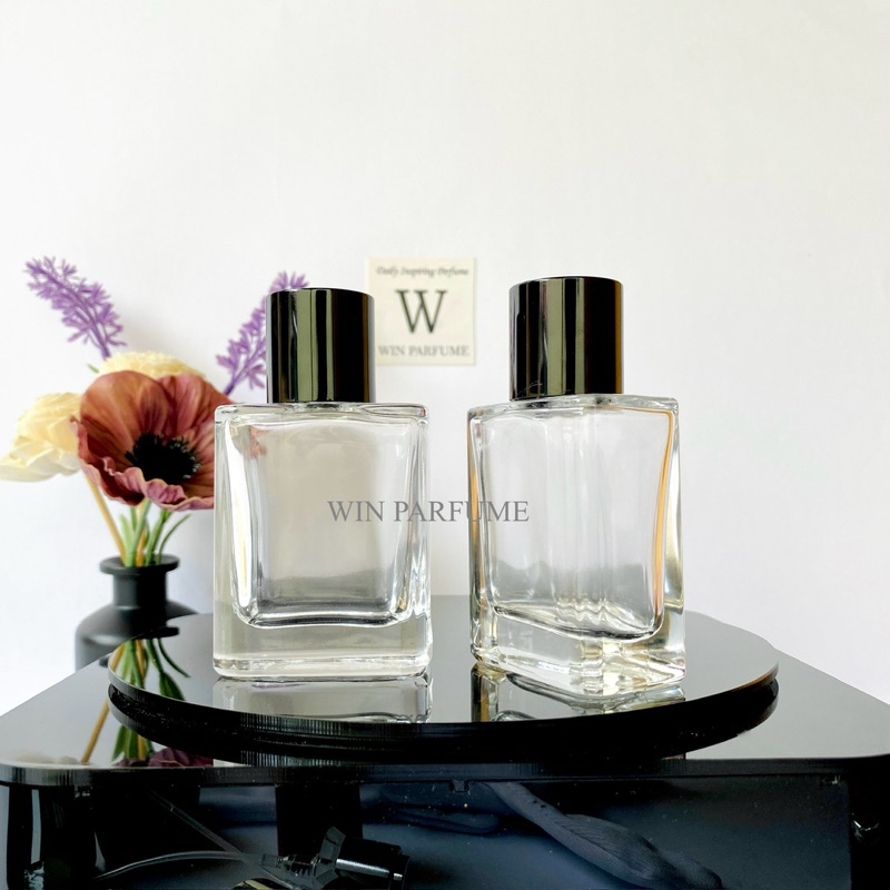 Jual Botol Parfume Mewah 50ml Platinum Kotak Semi Press Tutup Hitam ...