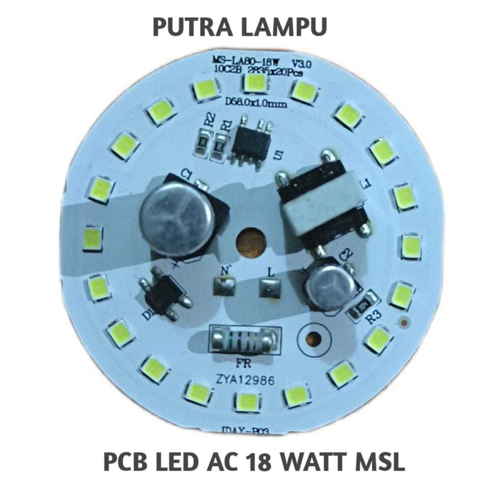 Jual PCB LED AC 18 WATT TYPE MSL/MESIN LAMPU LED AC 18 WATT TYPE MSL | Shopee Indonesia