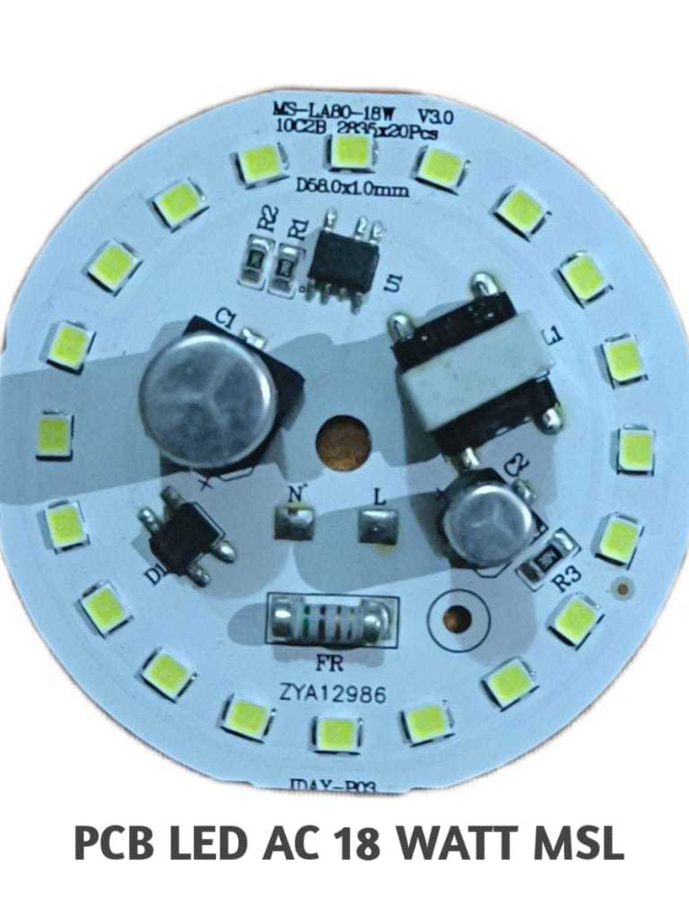 Jual PCB LED AC 18 WATT TYPE MSL/MESIN LAMPU LED AC 18 WATT TYPE MSL ...