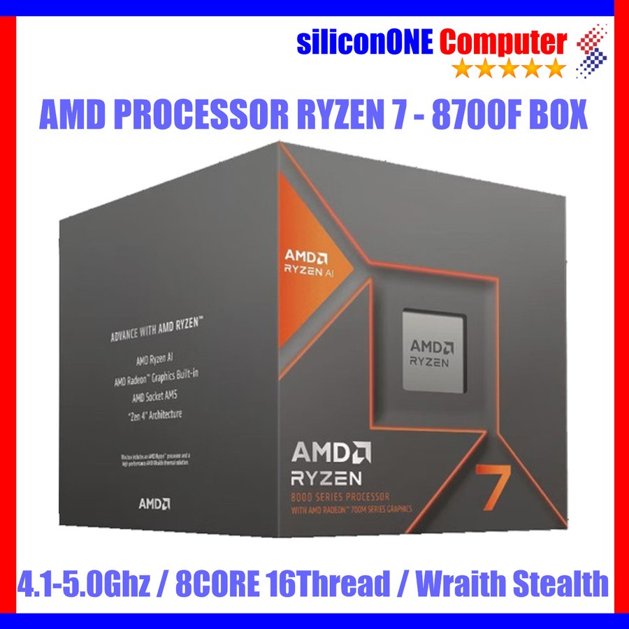 Jual AMD RYZEN 7 - 8700F Processor AM5 Wraith Stealth | Shopee Indonesia