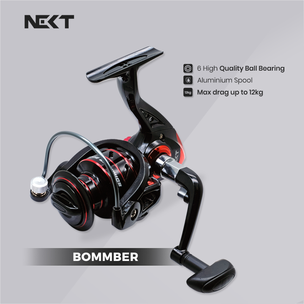 Jual Reel Next Bommber 6Ball Bearing Aluminium Spool Touch Handle 5.2:1 ...