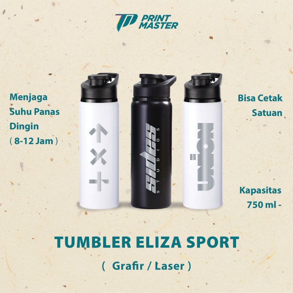 Jual Custom Botol Minum Eliza Sport 750 ml Cetak Laser Grafir Souvenir ...