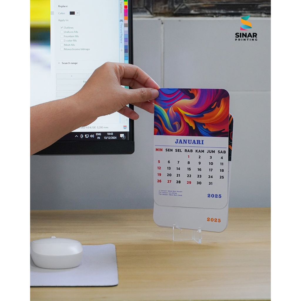 Jual SINAR PRINTING - KALENDER MINI CUSTOM 2025 - DUDUKAN AKRILIK ...
