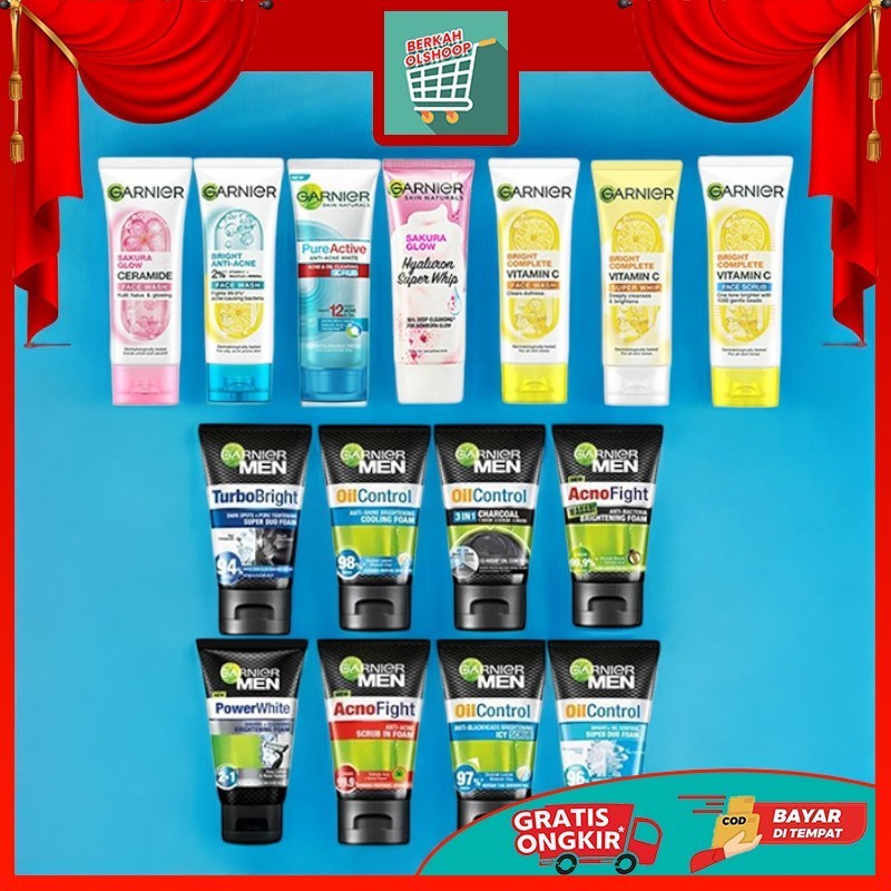 Jual GARNIER PENCUCI MUKA FACIAL FOAM ALL VARIAN 100 ML ( DISKON LIVE ...