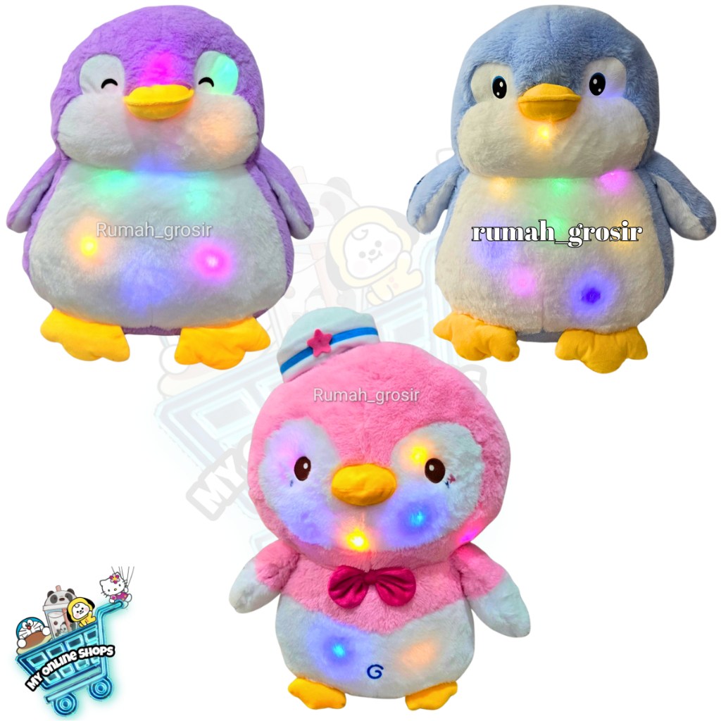 Jual (My Online Shops) Boneka Pinguin Penguin Flush Mewah LED Lampu ...