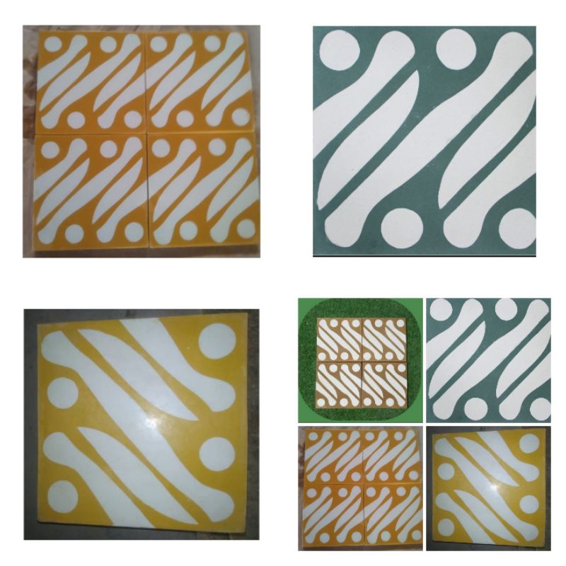 Jual Ubin Tegel Motif Batik Parang Tekel Keramik20x20cm Retro Klasik ...