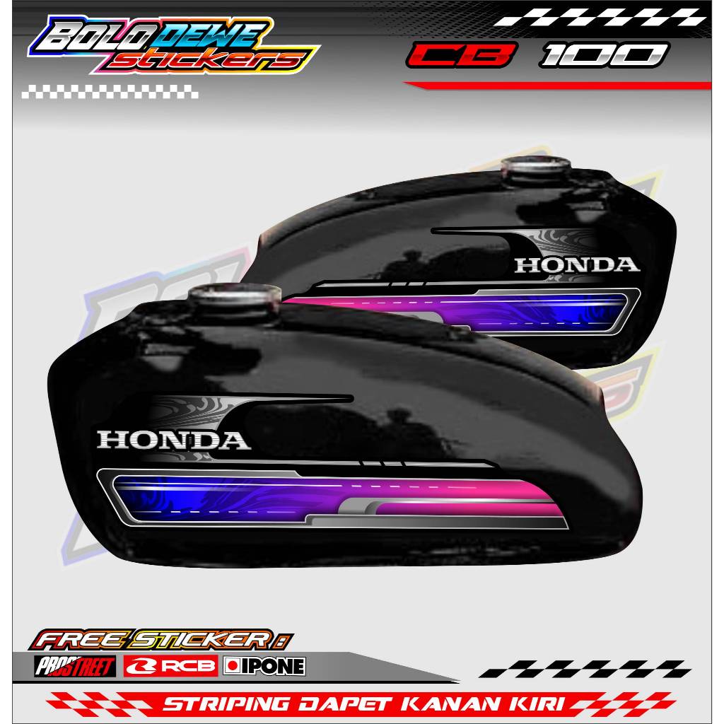 Jual STRIPING VARIASI MOTOR CB 100 HONDA GANK / STICKER LIST MOTOR ...