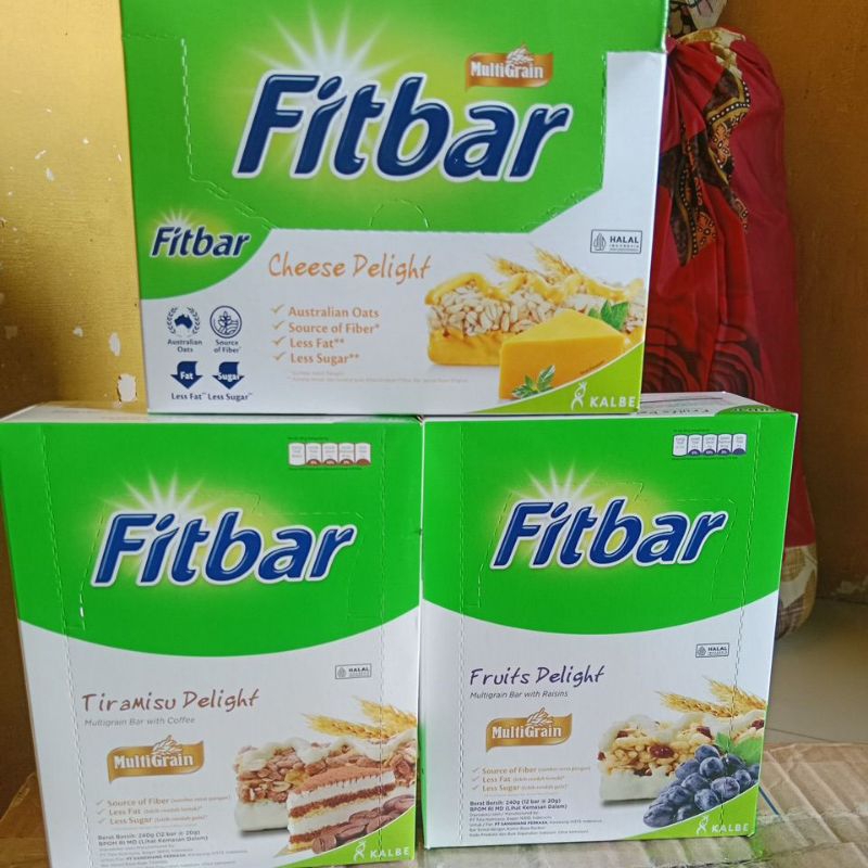 Jual FITBAR RASA COKLAT CHEESE TIRAMISU FRUITS (12X20GR) | Shopee Indonesia