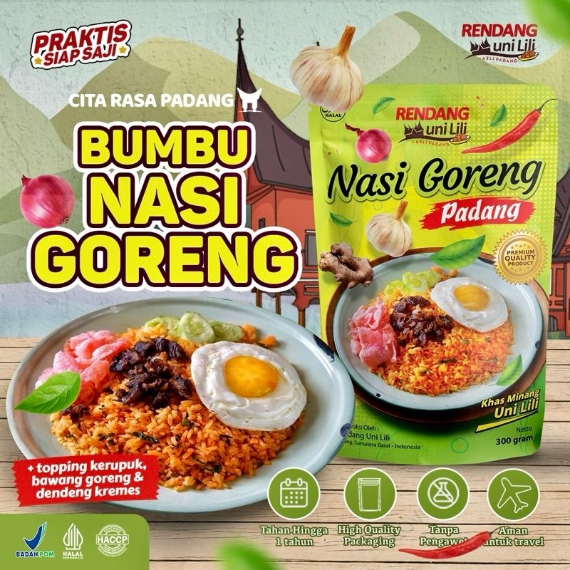 Jual BUMBU NASI GORENG PADANG RASA UDANG INSTAN BY RENDANG Uni Lili ...