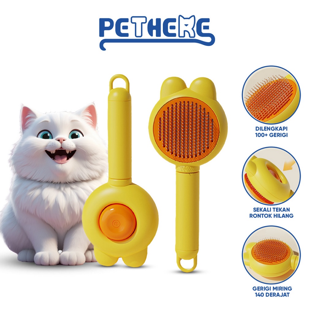 Jual PET THERE Sisir Grooming Kucing Anjing F14 Pet Comb Brush / Sisir ...