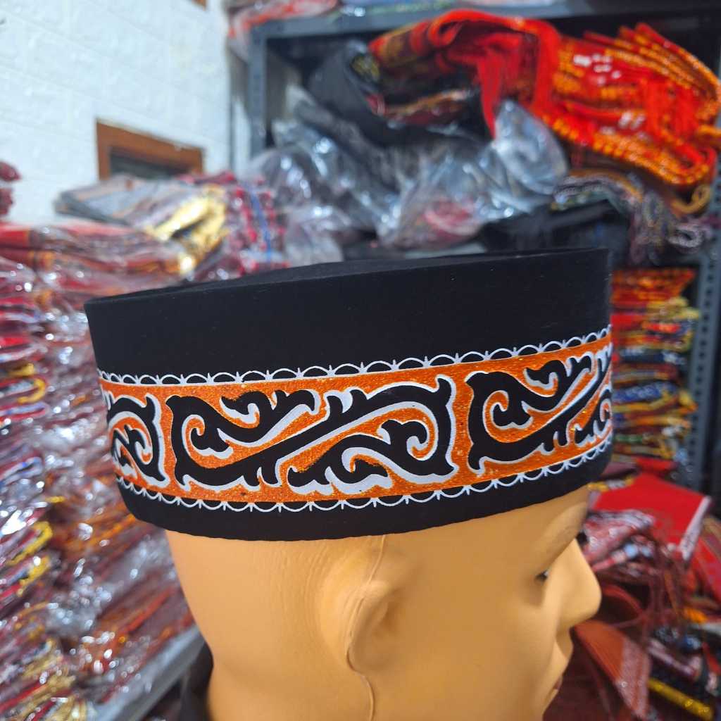 Jual PECI SONGKOK KOPIAH BATAK PECI BATAK MOTIF SABLON BATIK AC ...