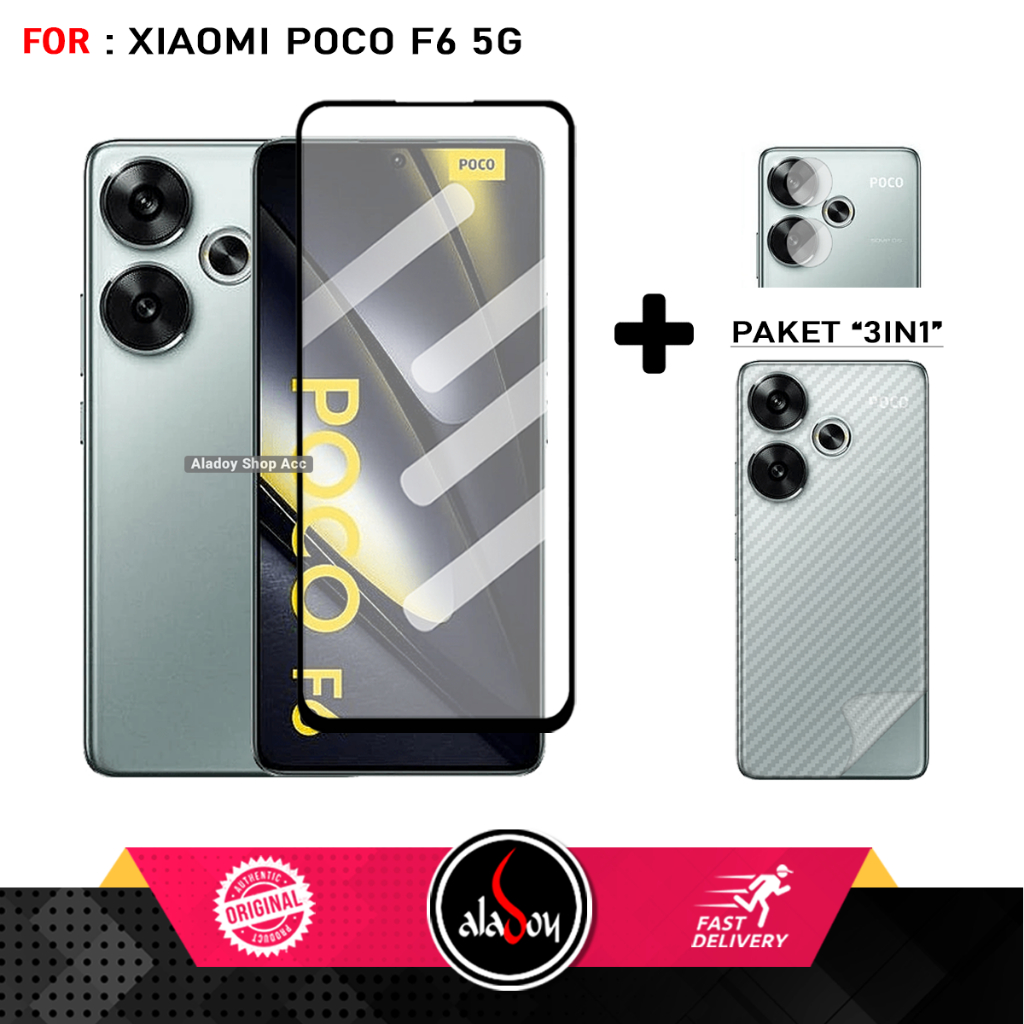 Jual Paket 3in1 Tempered Glass Anti Static Xiaomi Poco F6 5G Free ...