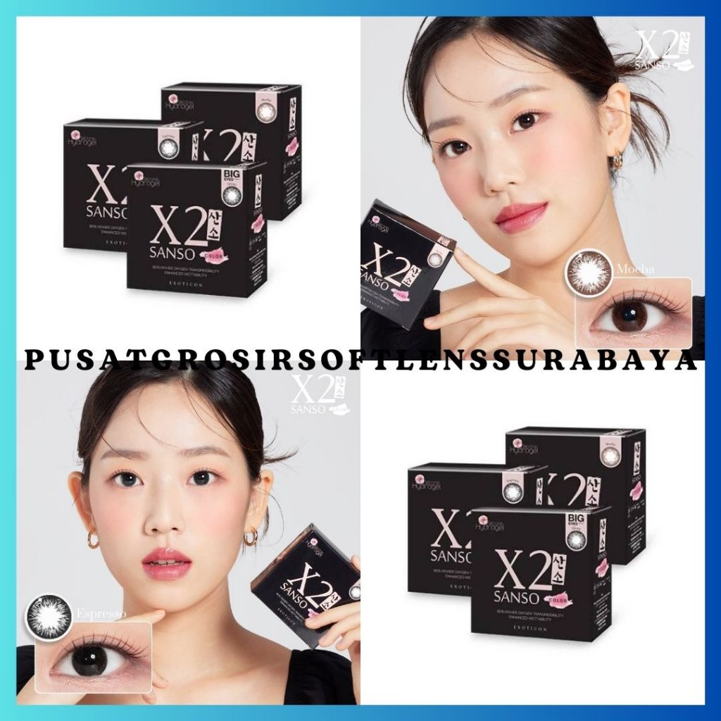 Jual SOFTLENS X2 SANSO BLACK 14,5 MM & 15 MM NORMAL & MINUS ...