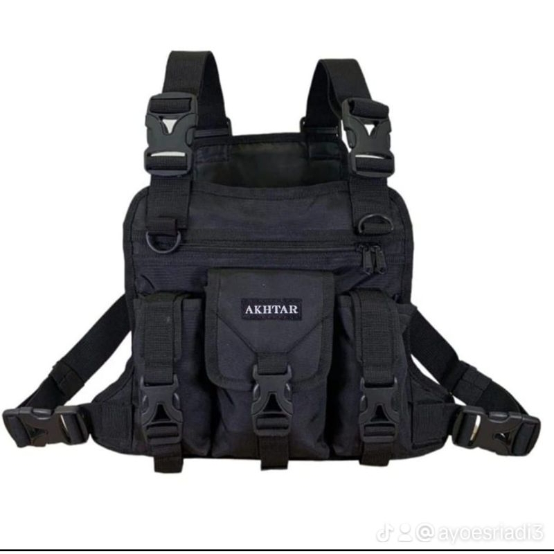 Jual AKHTAR chest bag/ Tas dada tactical army rompi pria | Shopee Indonesia
