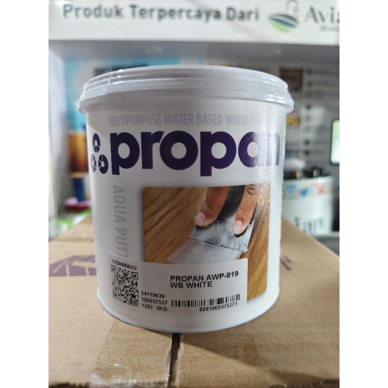 Jual Propan Aqua Wood Putty 1 Kg, Dempul Kayu campuran Air Warna Putih ...