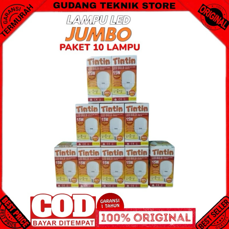 Jual Paket 10 pcs Lampu Led TinTin 15 Watt lampu tintin 15 watt ...
