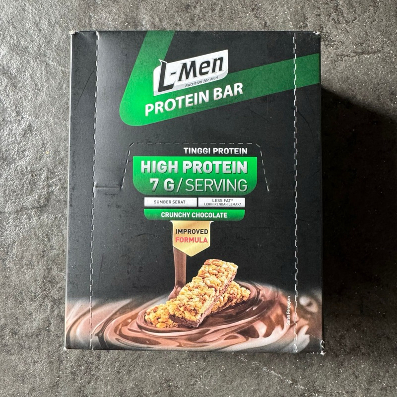 Jual L-Men Protein Bar Crunchy Chocolate (7g Protein / serving ...