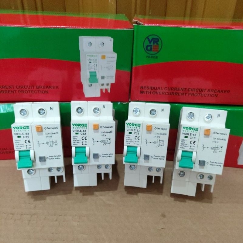 Jual RCBO RCCB MCB + ELCB VORGE VRBLE 1p+n 1Phase + netral garansi 1 tahun | Shopee Indonesia